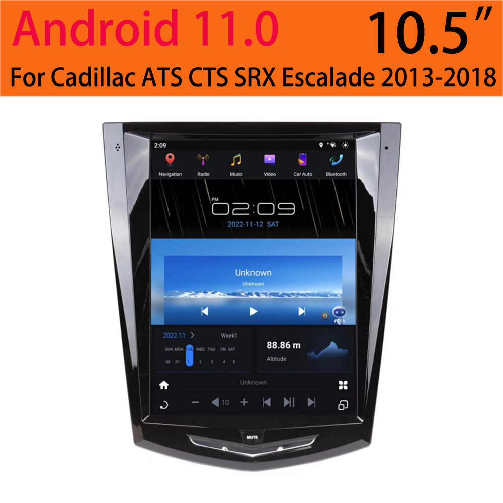 Android 11 Vertical Screen GPS Radio For Cadillac ATS CTS SRX Escalade ...