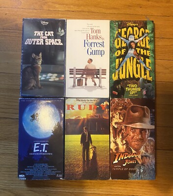 VHS LOT - Cat From Outer Space-Forrest Gump-George Jungle-ET-Rudy ...