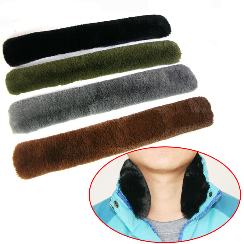 1 X Faux Fur Collar Detachable Fluffy Neck Warmer Wrap Winter Coat ...