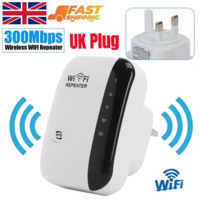 WiFi Signal Extender Range Repeater Booster Internet Amplifier 300Mbps ...