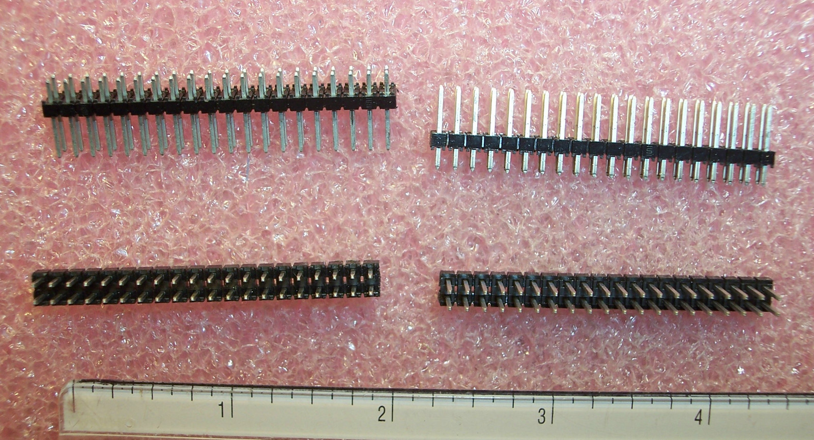 QTY (20) 40 POSITION DUAL ROW MALE SQ POST HEADERS 2.54mm TSW-120-24-T ...