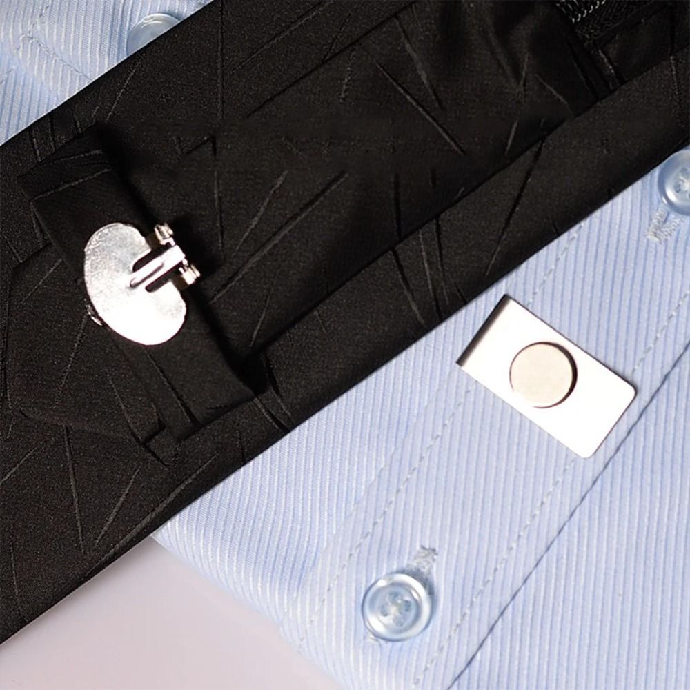 Anti-wrinkle Tie Holder Clips Magnetic Automatic Fixing Buckle Men | eBay