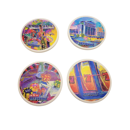 Silver Star Casino Coasters Set of 4 Travel Souvenir Mancave She-Shed ...