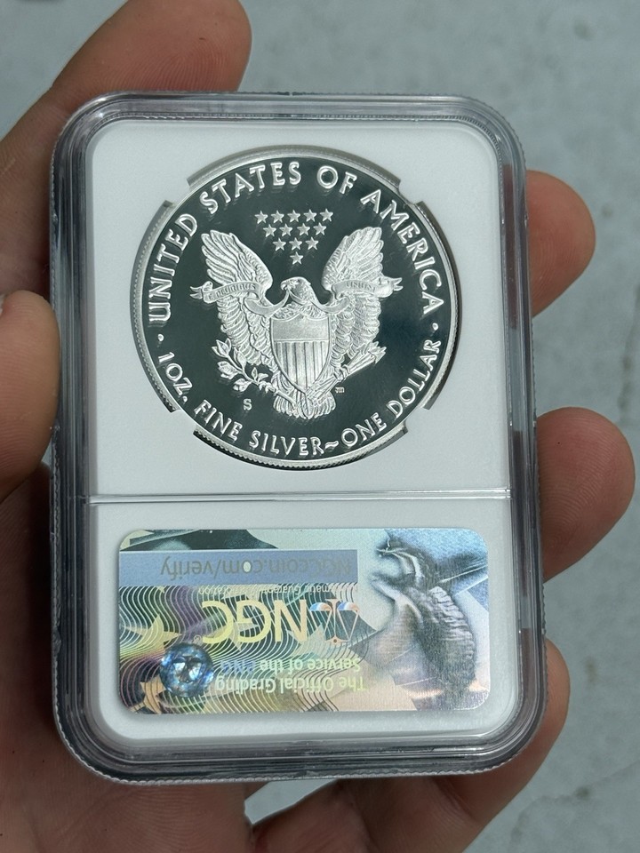 2017 S PROOF 1oz American SILVER EAGLE Coin CONGRATULATIONS SET NGC ...