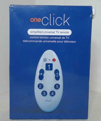 NEW OPEN BOX Smpl One Click Simplified Universal TV Remote $50.74 | eBay