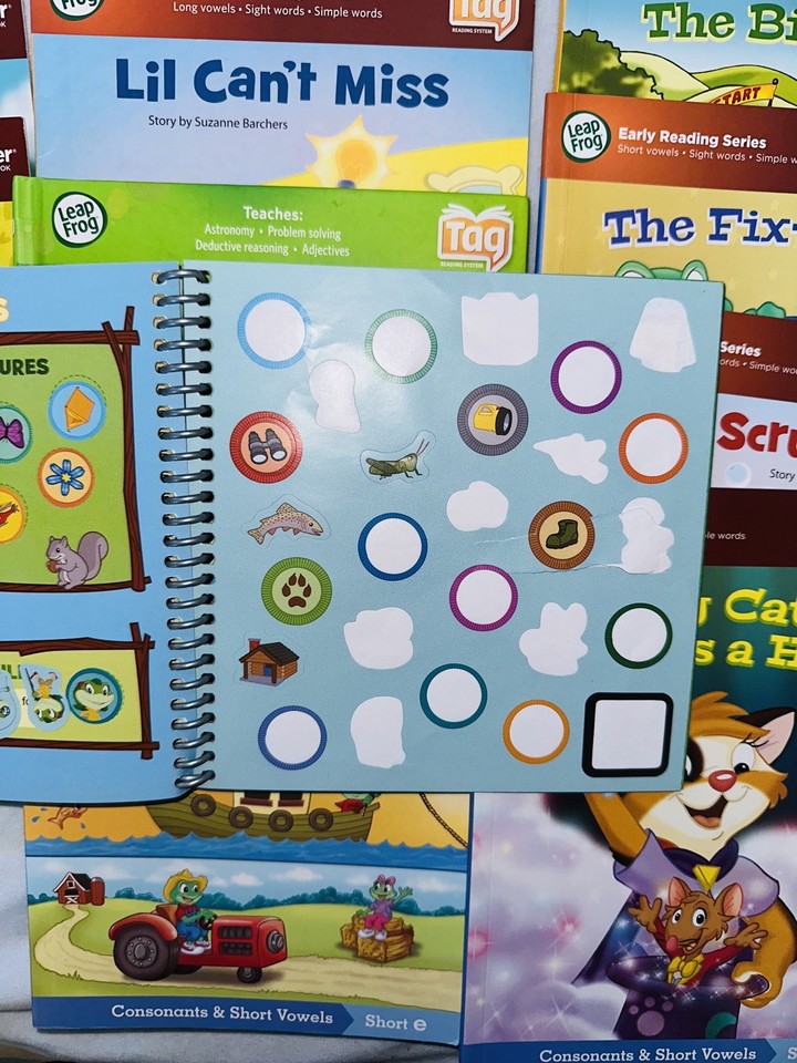 Leapfrog Lot of 12 LeapReader Books with Pen & Leapstart Interactive ...