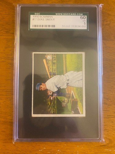 DUKE SNIDER - 1950 Bowman #77 - SGC 5 EX - DODGERS | eBay