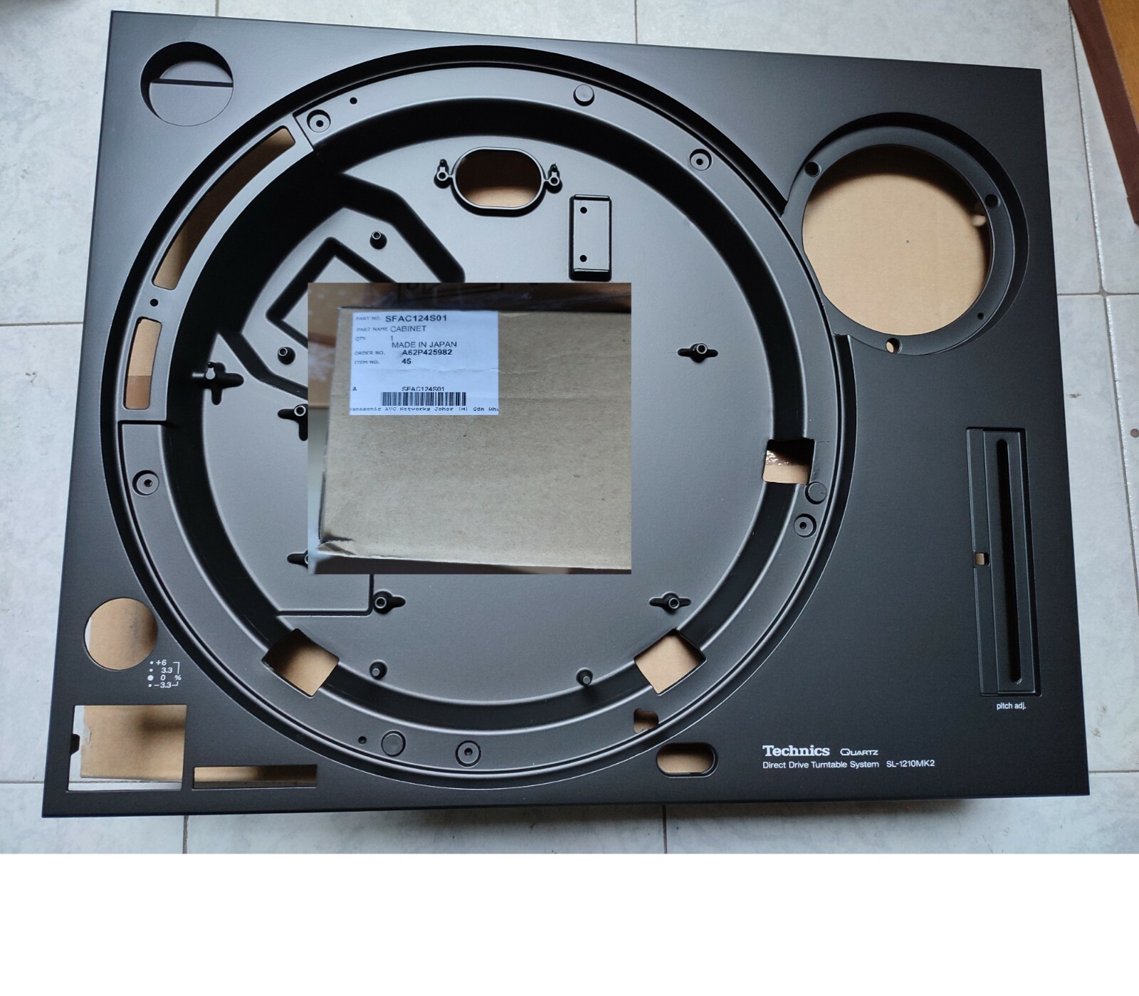Technics SL 1210 MK2 CABINET ORIGINALE SFAC124S01 | eBay