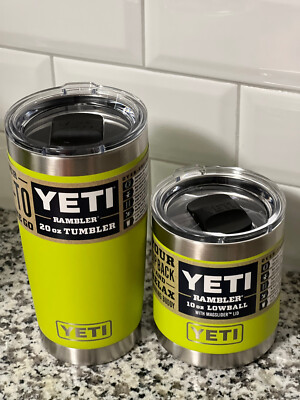 Yeti Chartreuse 🥎20oz Rambler +🥎 10oz LOWBALL Limited Edition ...
