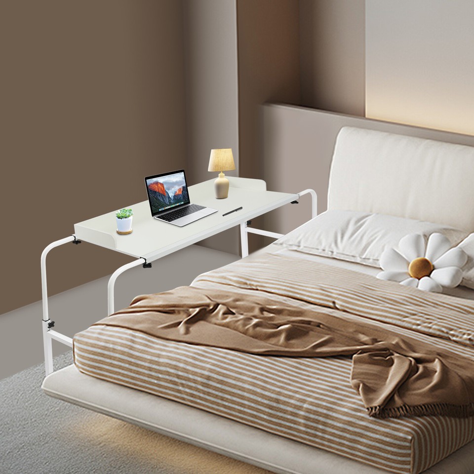Height Adjustable Overbed Table, Overbed Table with Wheels, Over Bed ...