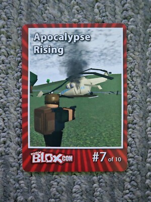ROBLOX BLOXcon 2013 Exclusive Trading Card Apocalypse Rising 7/10 VERY ...