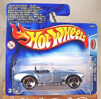 2004 Hot Wheels #186 Pride Rides SHELBY COBRA 427 S/C Light Blue w/3Sp ...
