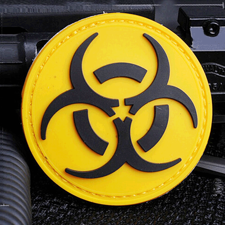2PCS 3D PVC ZOMBIE HUNTER OUTBREAK RESPONSE TACTICAL BIOHAZARD RUBBER ...