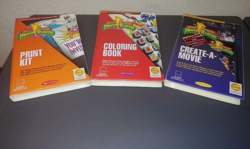 (3) MIGHTY MORPHIN POWER RANGERS CREATE A MOVIE PRINT KIT COLORING BOOK ...