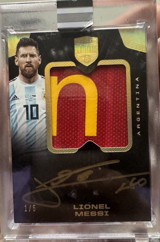 2018 Panini Eminence Soccer Lionel Messi Gold On Card Patch Auto /5 ...