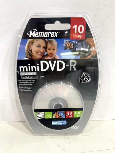 10 x Memorex Mini DVD-R RECORDABLE 30Min 1.4GB 8cm DVD for DVD ...