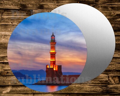 Chania Lighthouse – Crete Round metal Sign for Wreaths, dollhouse ...