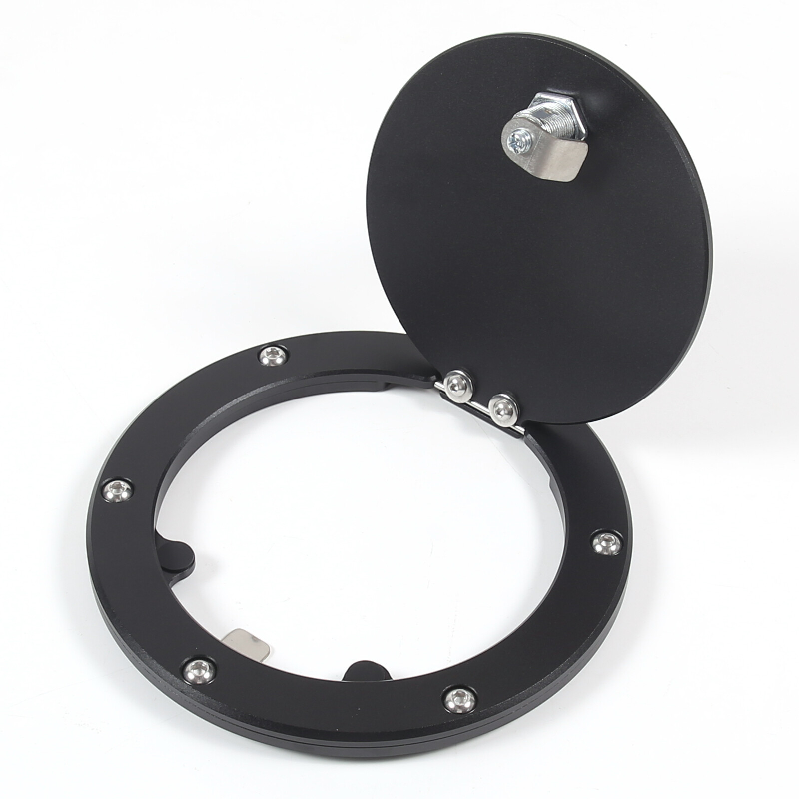 Aluminum Alloy Gas Fuel Cap Door Cover w/ Key Lock For Toyota Tundra ...