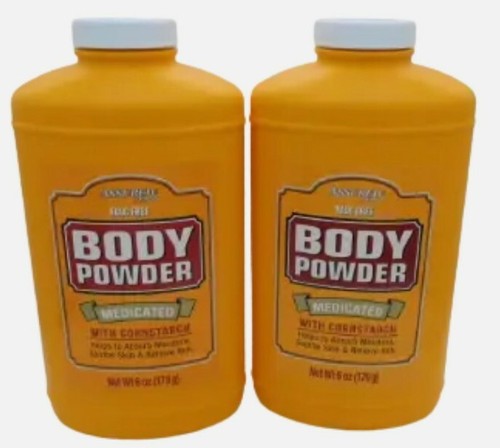 2 New Medicated Body Powder With Cornstarch 6-oz Talc Free Triple ...
