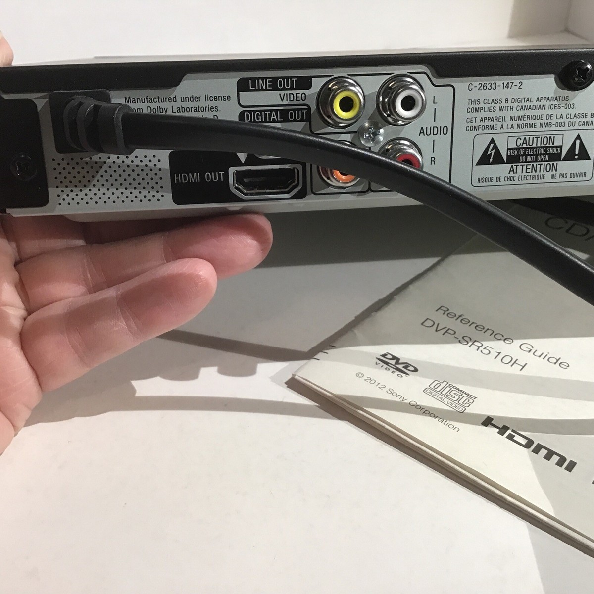 Sony Dvd Player Back