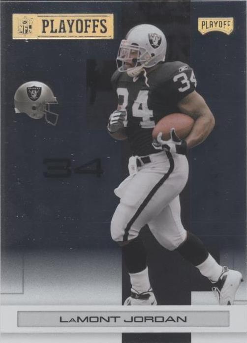 2007 Playoff NFL Playoffs - LaMont Jordan #71 Gold Metalized /149 for ...