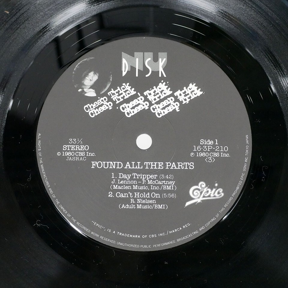 CHEAP TRICK FOUND ALL THE PARTS EPIC 163P210 JAPAN OBI VINYL 10 | eBay