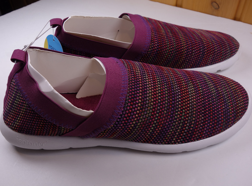 ZENZ From Isotoner Womens Wild Rose Red Knit Slip-ons Slipper Shoes ...