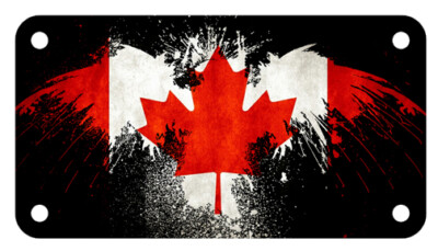 Canada Flag Motorcycle ATV 4" x 7" License Plate Canadian Eagle Emblem ...
