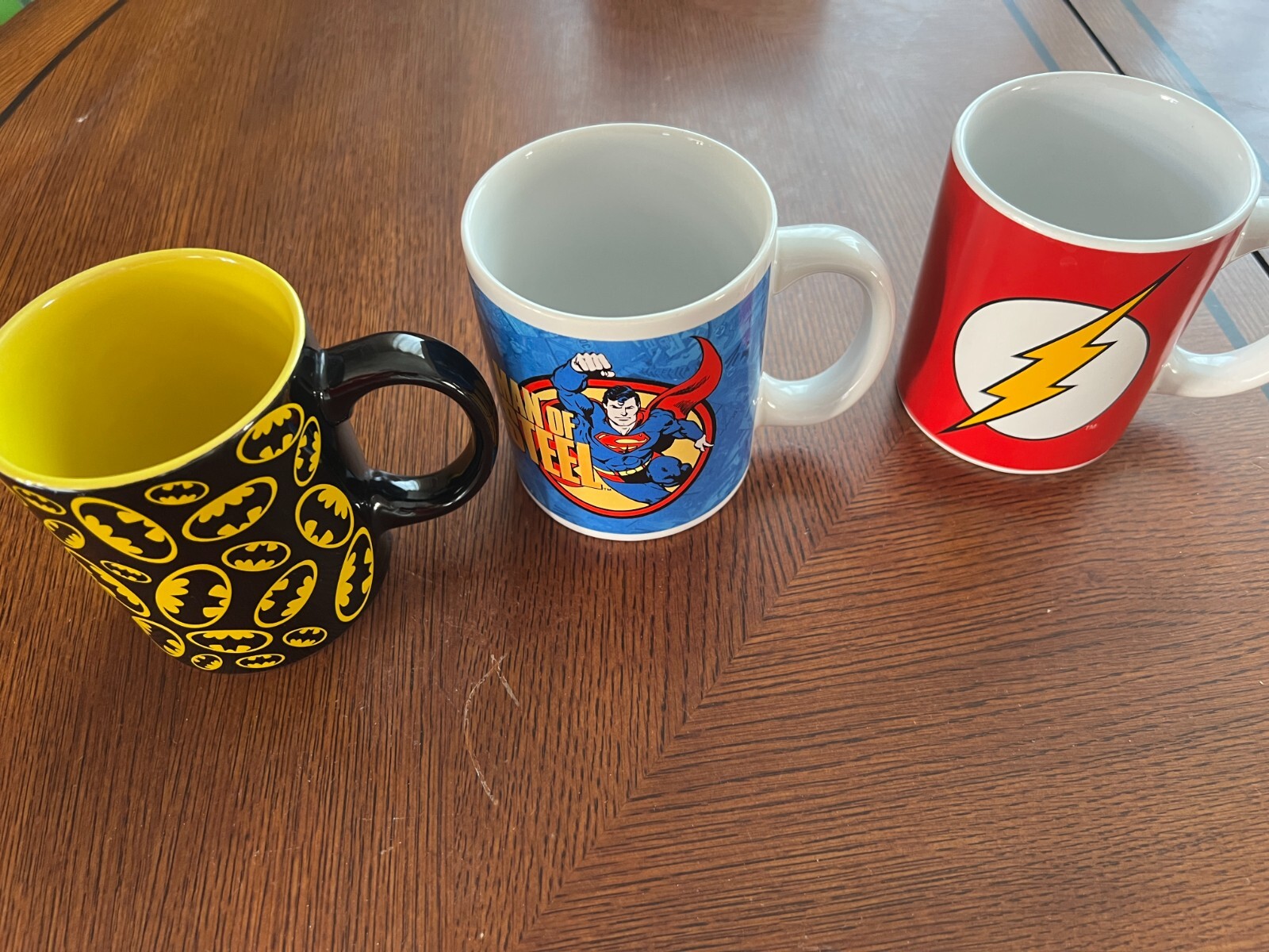 DC Comics Superheroes 12 oz. Ceramic Coffee Mugs - 3 - Batman/Flash ...