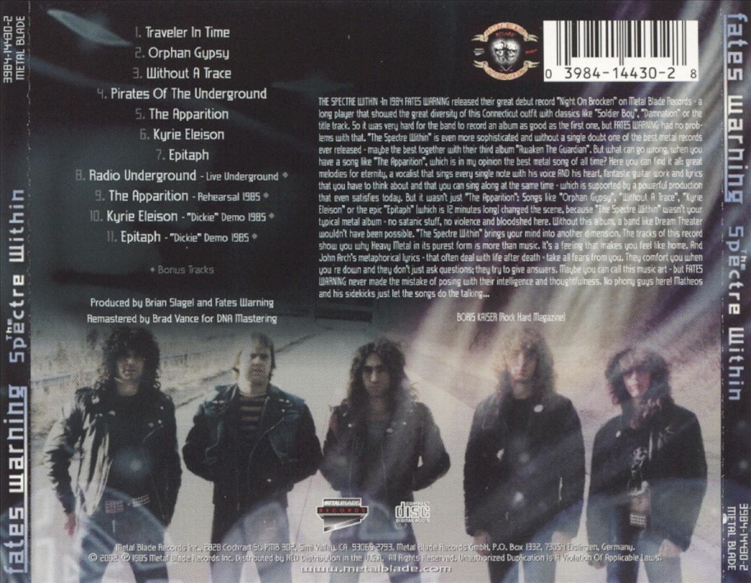 Spectre Within by Fates Warning (CD, 2002) for sale online | eBay