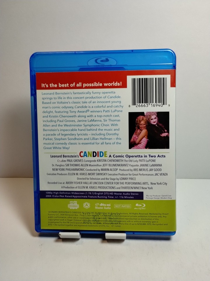Leonard Bernstein's Candide In Concert (Blu-ray) Patti LuPone Kristin ...