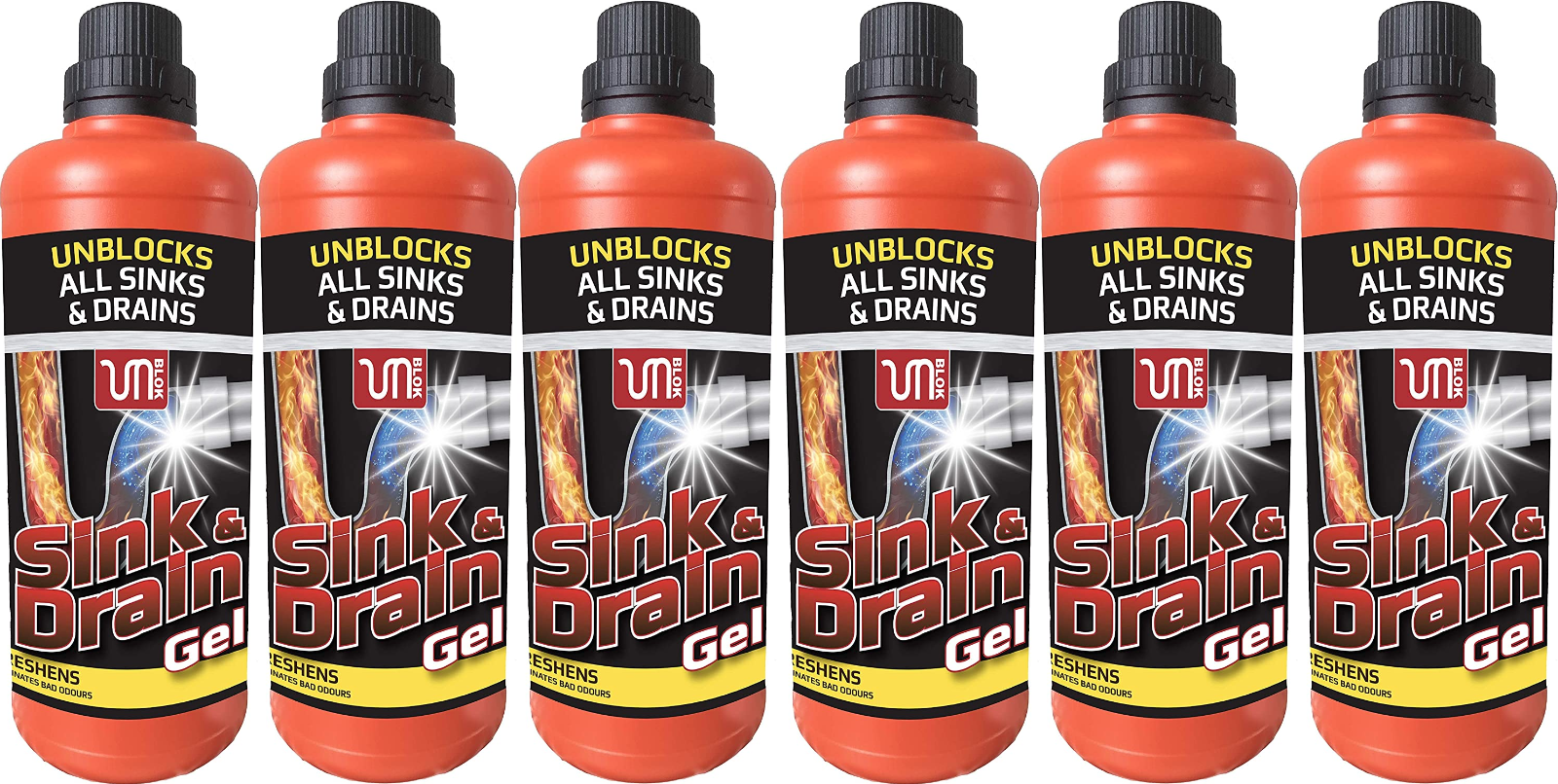 Homecare Essential Power Sink and Drain Unblocker Gel 1L x 6 | eBay UK