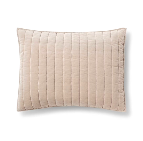 Threshold King Size Channel Stitch Velvet Quilt Sham Natural | eBay