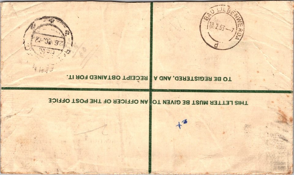 1953 Mandalay Burma Registered Letter Sea Mail Cover To Germany | eBay
