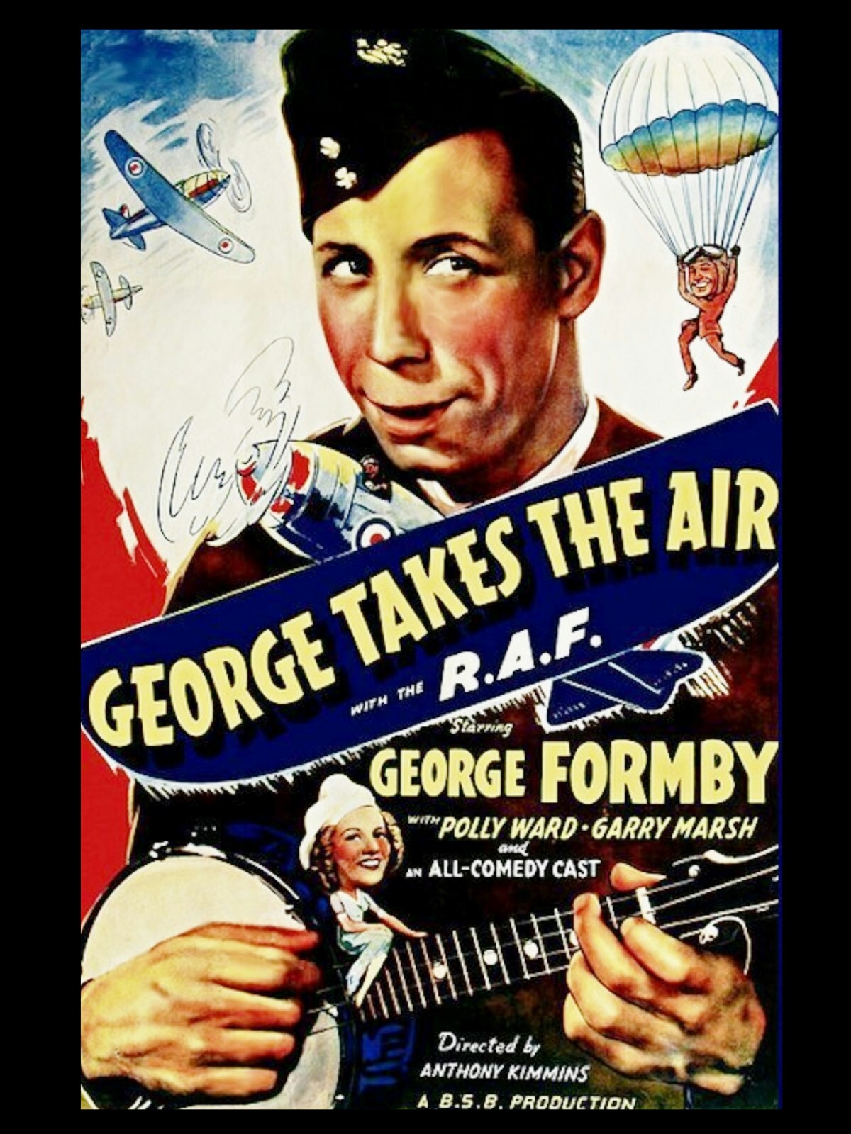 George takes to the air George Formby 16" x 12" Photo Repro Film Poster ...