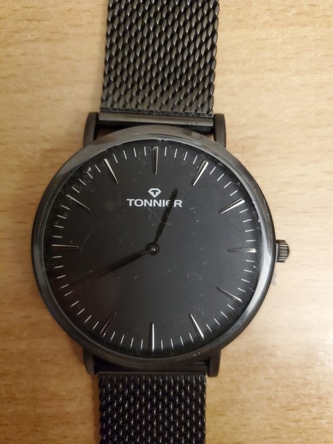 Tonnier Rose Gold Wrist Watch W8479G Stainless Steel Slim Mesh Band for ...
