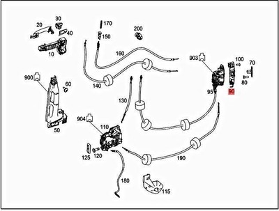 Genuine MERCEDES W447 V-CLASS W447 VITO Box Dualiner Door lock ...