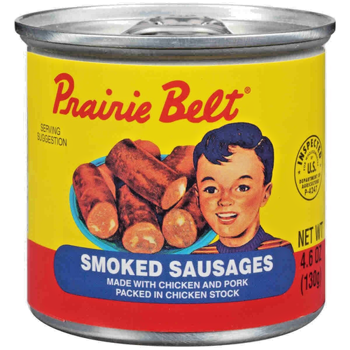 12 Cans Prairie Belt Smoked Sausages Chicken & Pork Vienna (4.6 oz each ...