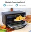 9L Mini Oven & Grill Countertop Electric Grill Bake Roast 650W 9L Black ...