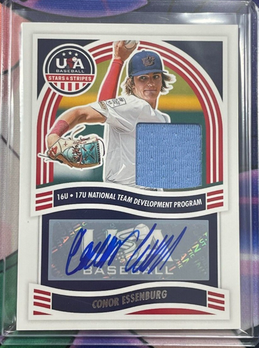 2024 Panini Stars & Stripes CONOR ESSENBURG SIGNATURES MATERIAL AUTO ...
