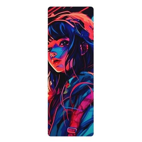 Neon Anime Girl 24x68 yoga mat Anime Yoga Mat | eBay