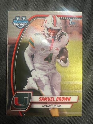 2024 Bowman Chrome U - Samuel Brown ( Miami ) 1st Rookie RC #159 | eBay