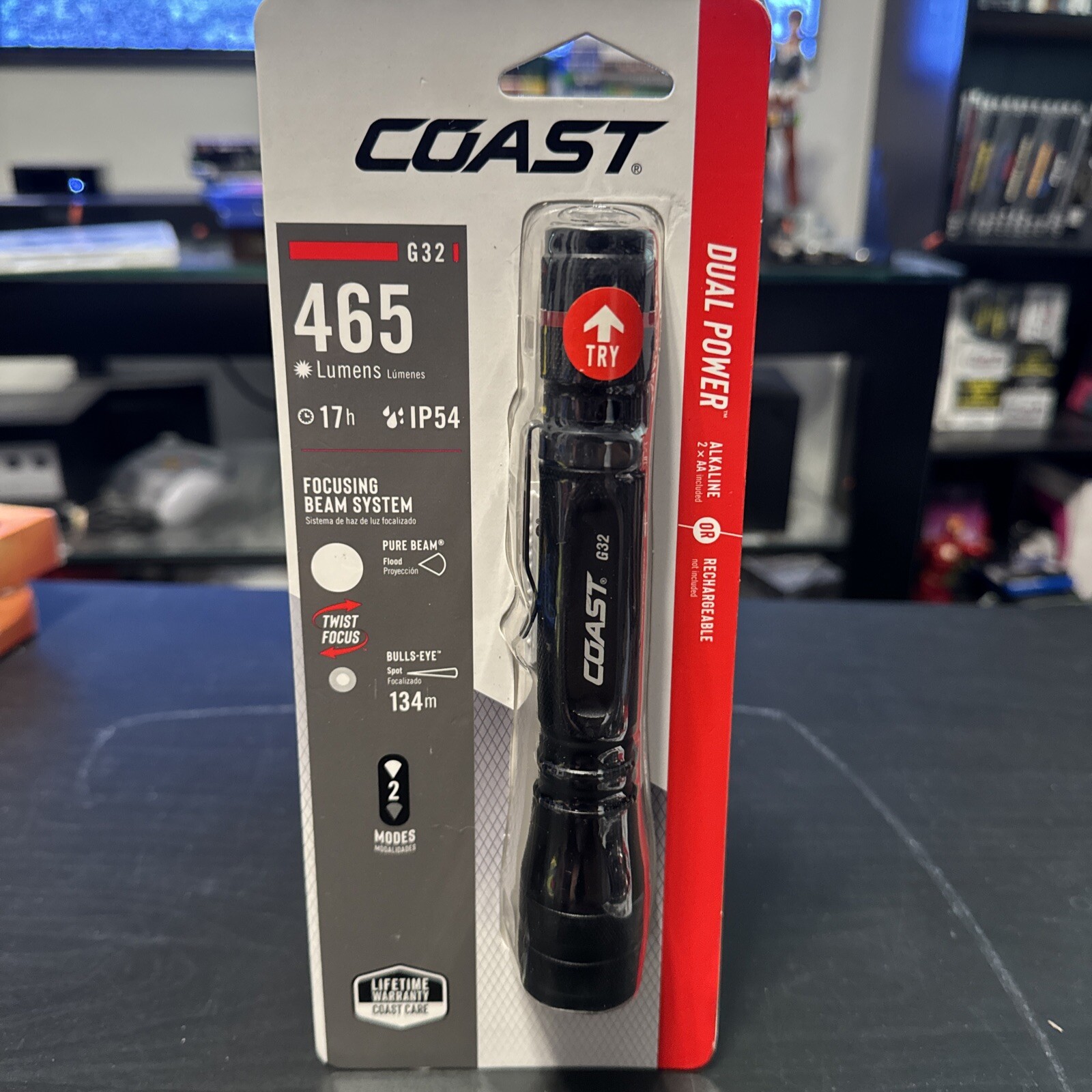 COAST G32 Dial Powered Flashlight》465 Lumens》 Water Resistant》Twist ...