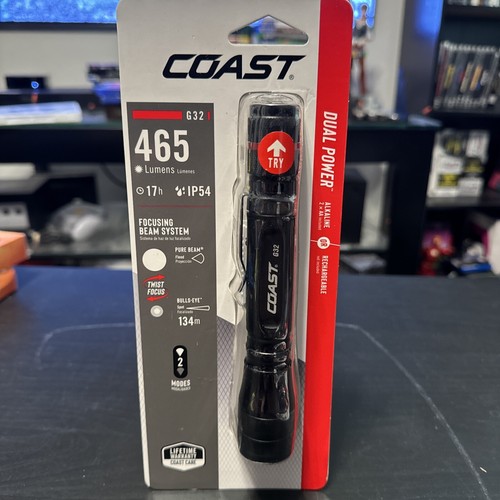 COAST G32 Dial Powered Flashlight》465 Lumens》 Water Resistant》Twist ...