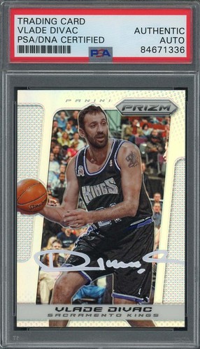 Vlade Divac Autographed 2013 Panini Silver Prizm Signed Card #208 Auto ...