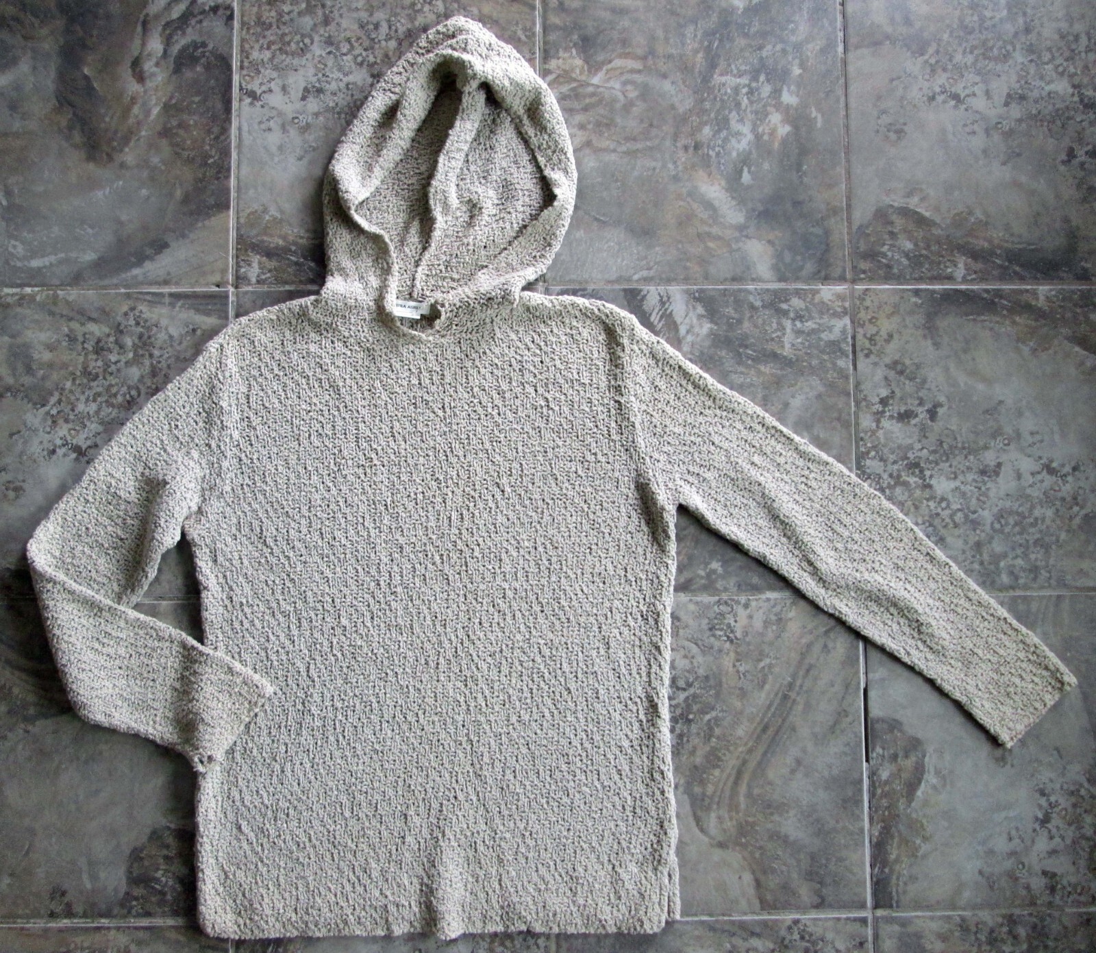 Laura Ashley Small Slub Hoodie Hooded Matrix Pullover Sweater Knit ...