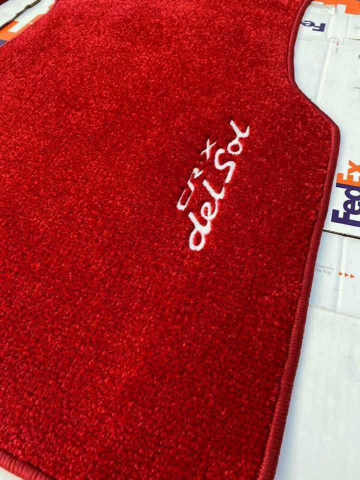 Fit For 1995-1997 Honda Civic Del sol Tailored Floor mats carpet RedLHD ...