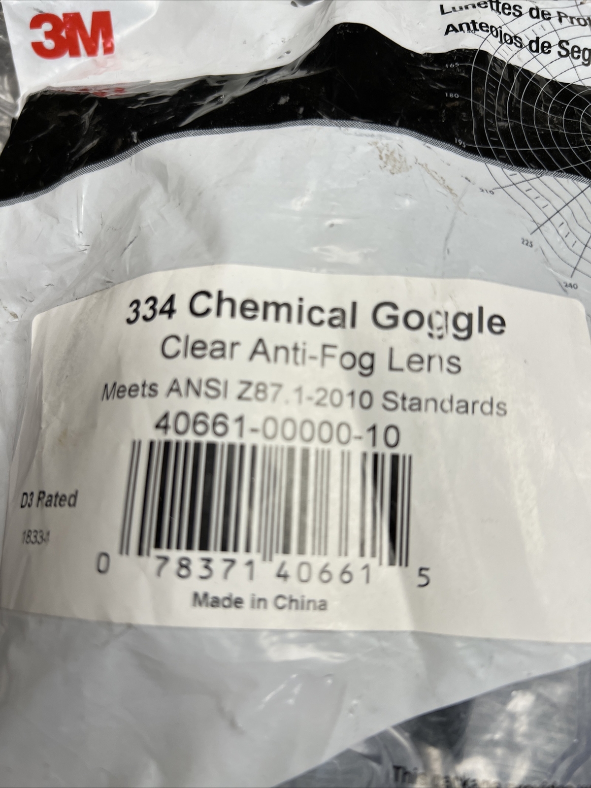 New 3M #334 Chemical Goggles, Clear Anti Fog | eBay