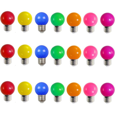 Multi Color E27 Base LED Lamp Bulbs Non-dimmable G45 2W 220V Bulb for ...