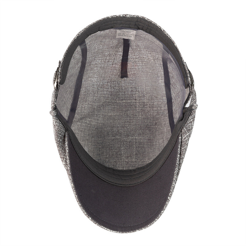 ZONBAILON Men's Striped Casual Beret Outdoor Warm Knit Hat Soft Top Hat ...